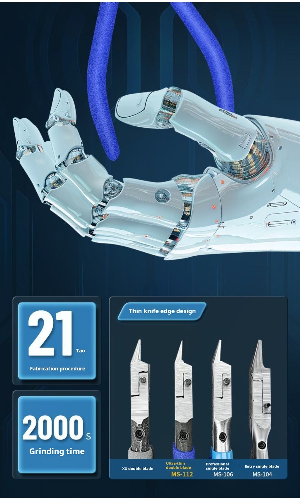 Double Blade Scissors Pliers Flat Cutting Flush Pliers Stedi MS-112 ...