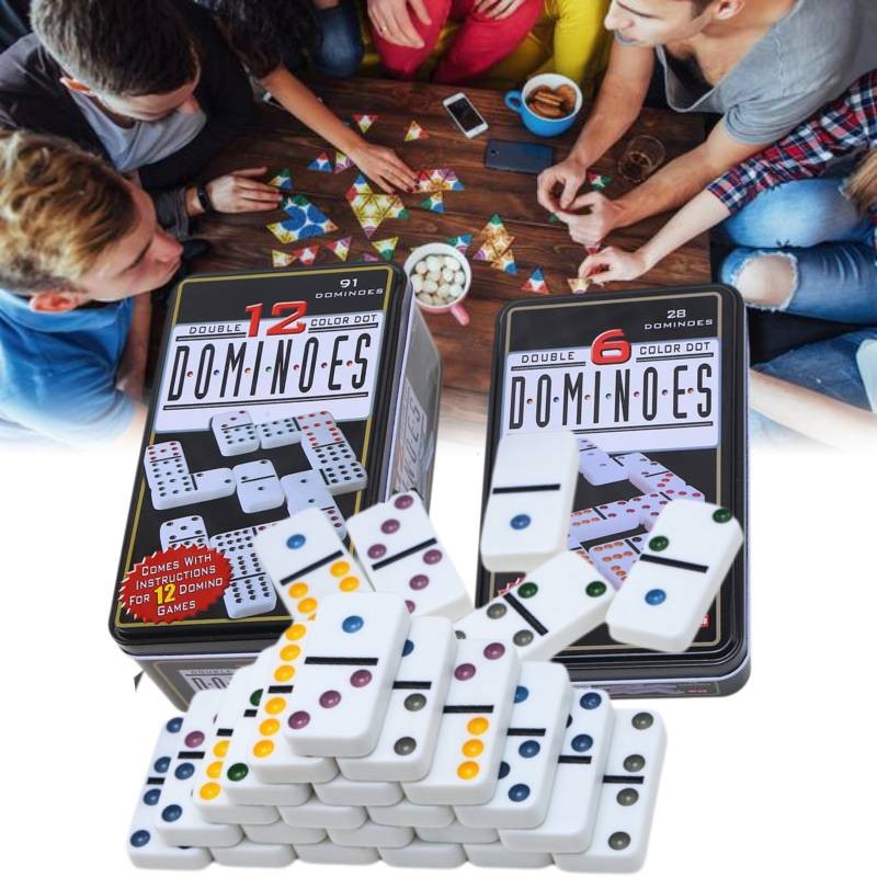 Dominoes Game Interactive Set In Colorful Packaging For Family Learning ...