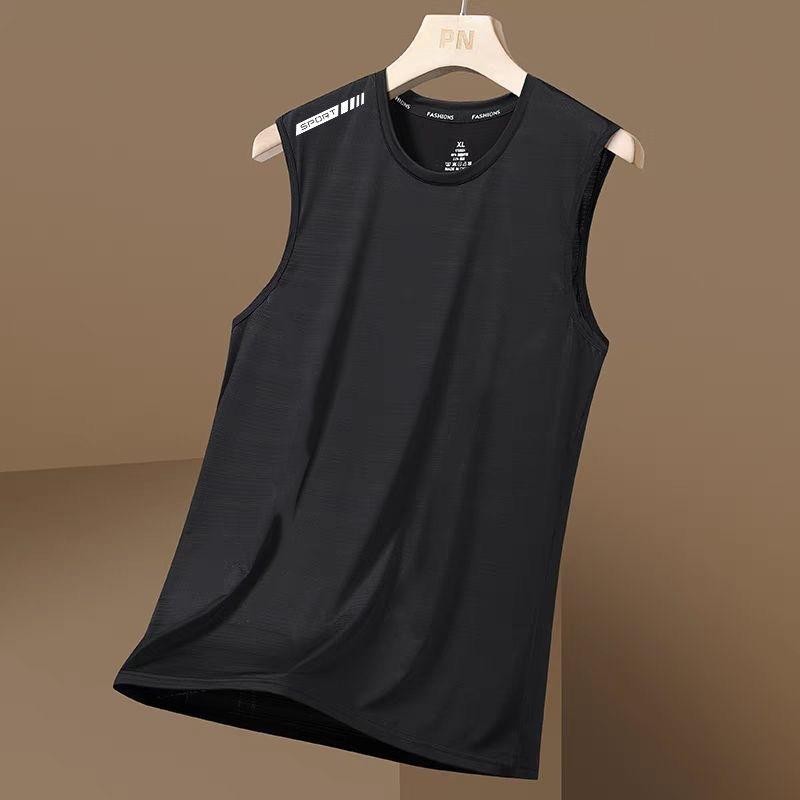 [4 Colors] M-5XL Men's Dri fit Sando Quick-Dry Solid Color Training ...