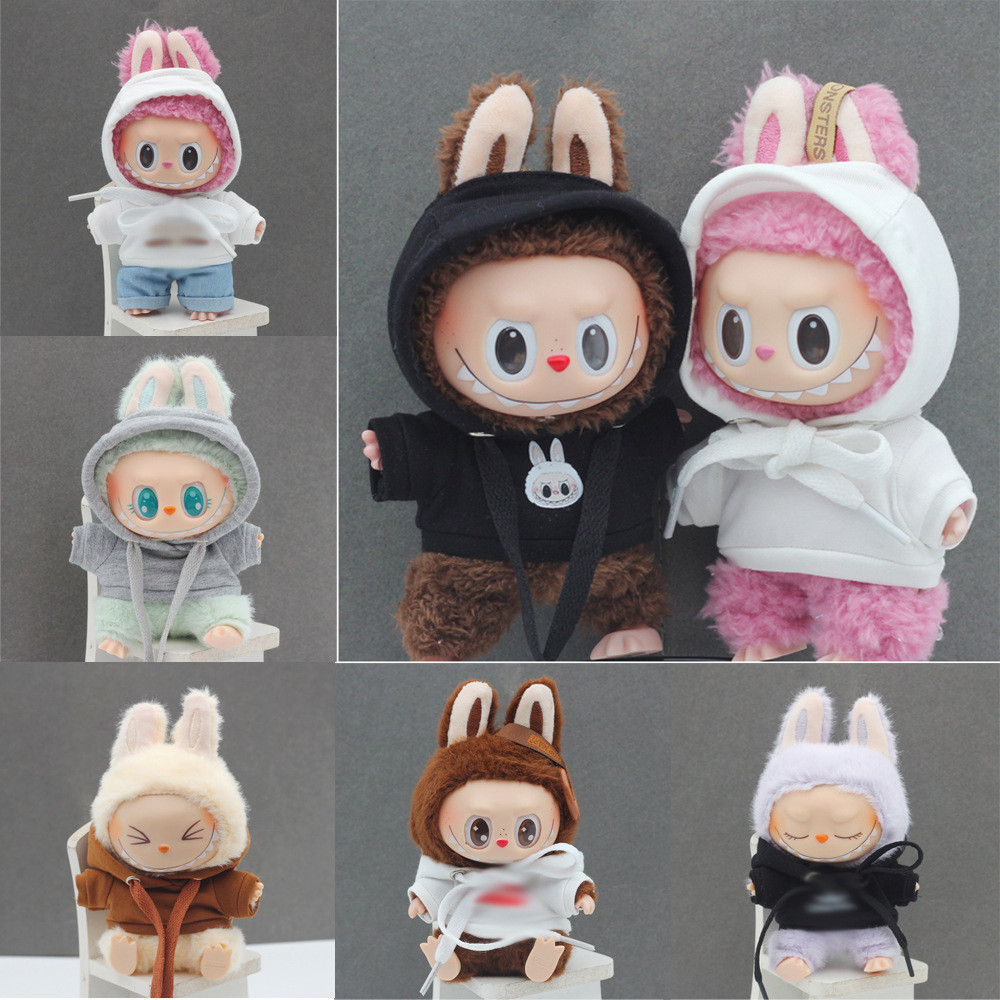 【Clothes Only】Labubu hooded sweater/17CM labubu clothes, suitable for ...