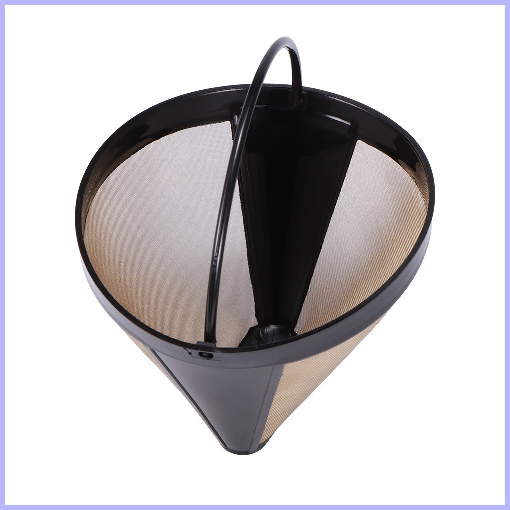 Cone Shape Permanent Coffee Filter Washable Stainless Steel Reusable ...