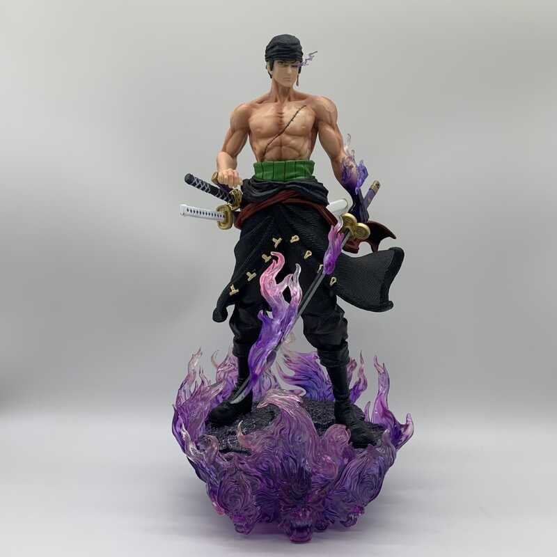 Pirate King Yan Mo Sauron GK Torch Burning One Knife Flow Anime Statue ...