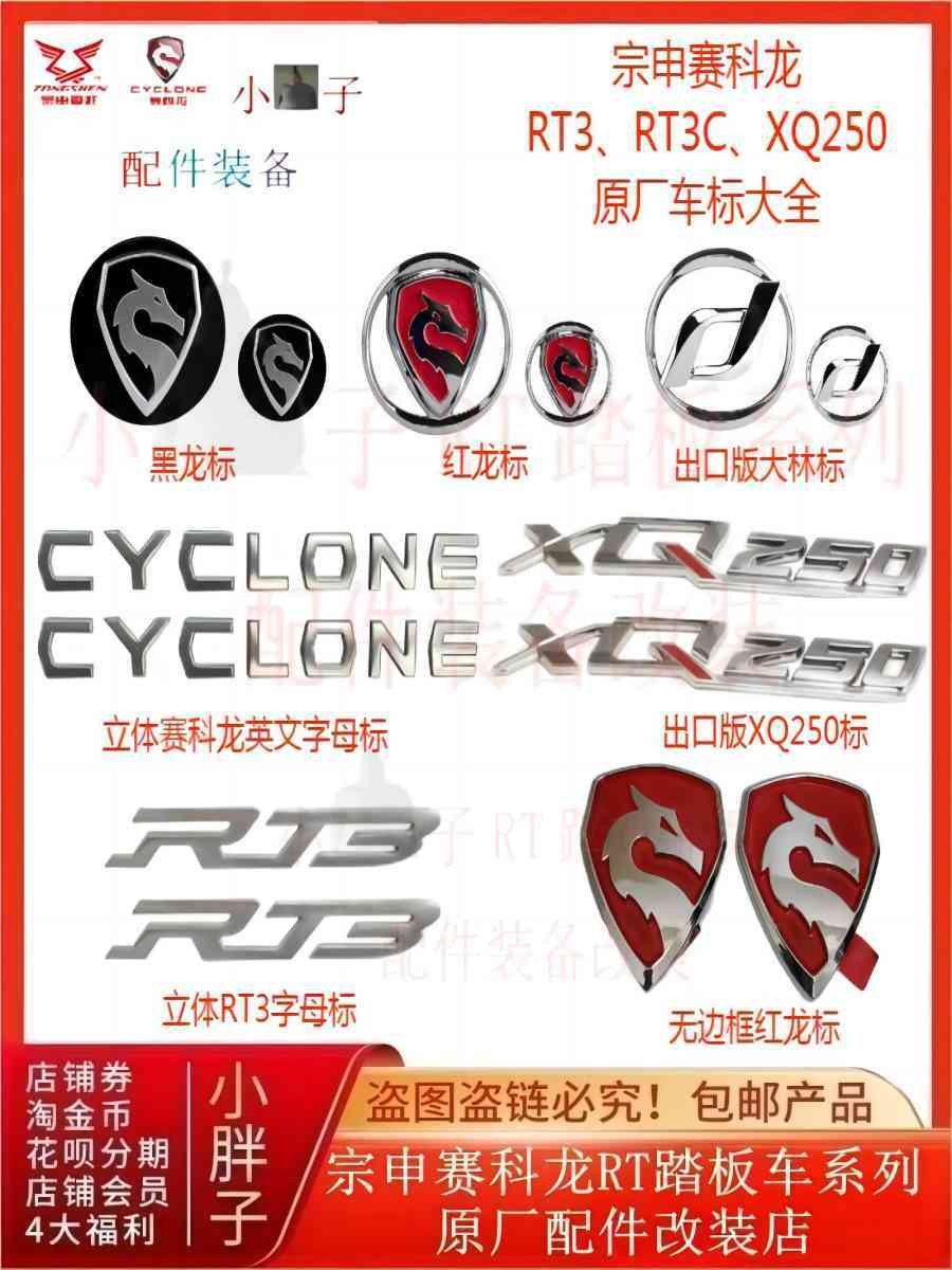 Zongshen Motorcycle Saikelong RT3 Logo ZS250T-3 Label Complete Set of RT3C Modified Original Pe ...