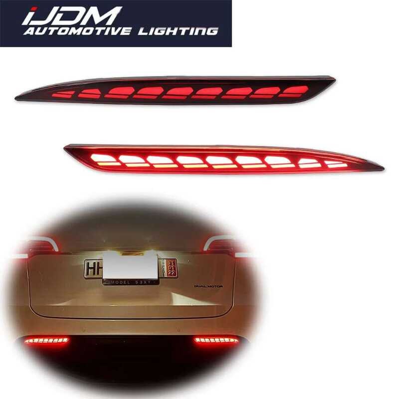 Tt Para Sa Tesla Model Y 2020-2024 Car LED Bumper Reflector Lights ...