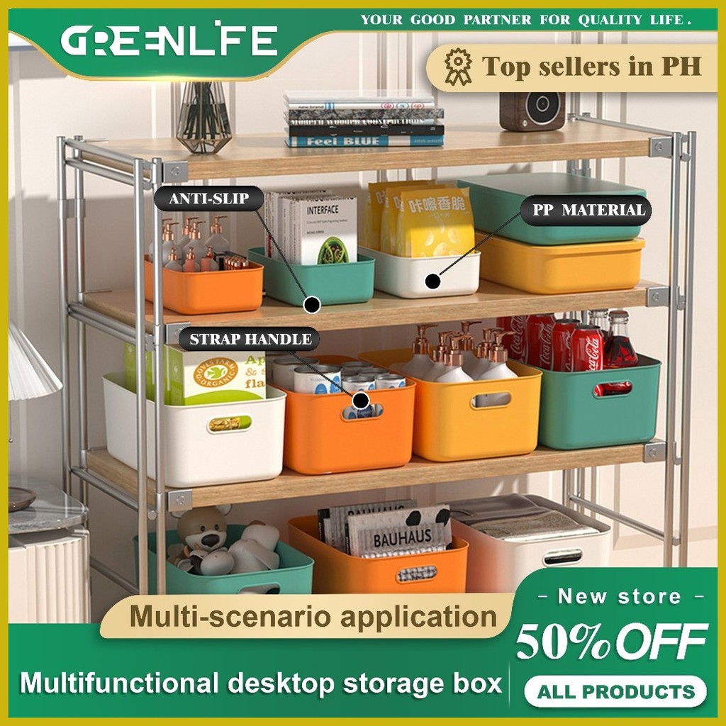 GREENLIFE Desktop storage box Household multi-functional stackable ...