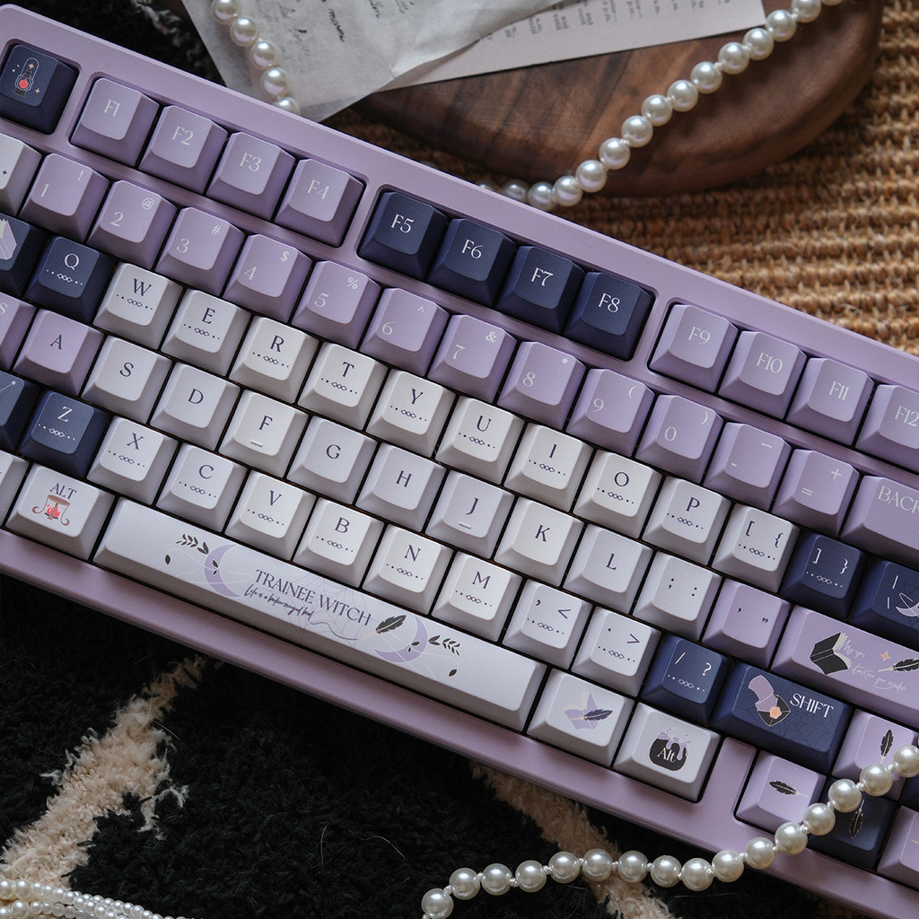 URE Trainee Witch Keycaps Purple cherry profile PBT keycap with ...