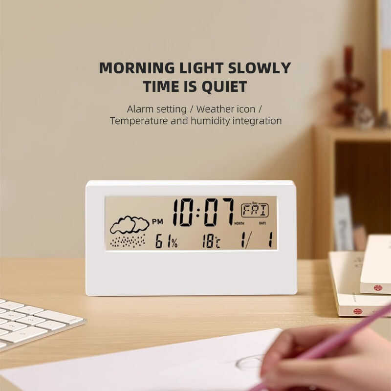 Electric Desktop Table Clock Electronic Alarm Digital Big LED Screen ...