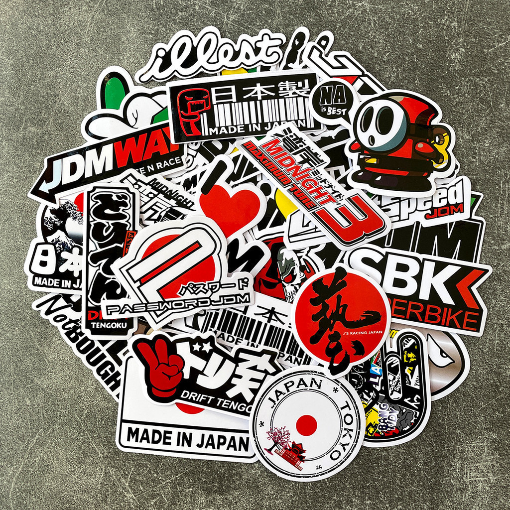 40PCS Mixed JDM Motorcycle Car Stickers Styling Decal | Shopee Philippines