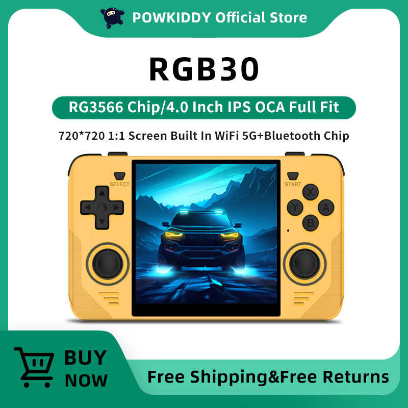 518 POWKIDDY Rgb30 Yellow 720*720 4 Inch Ips Screen Built-In WIFI ...