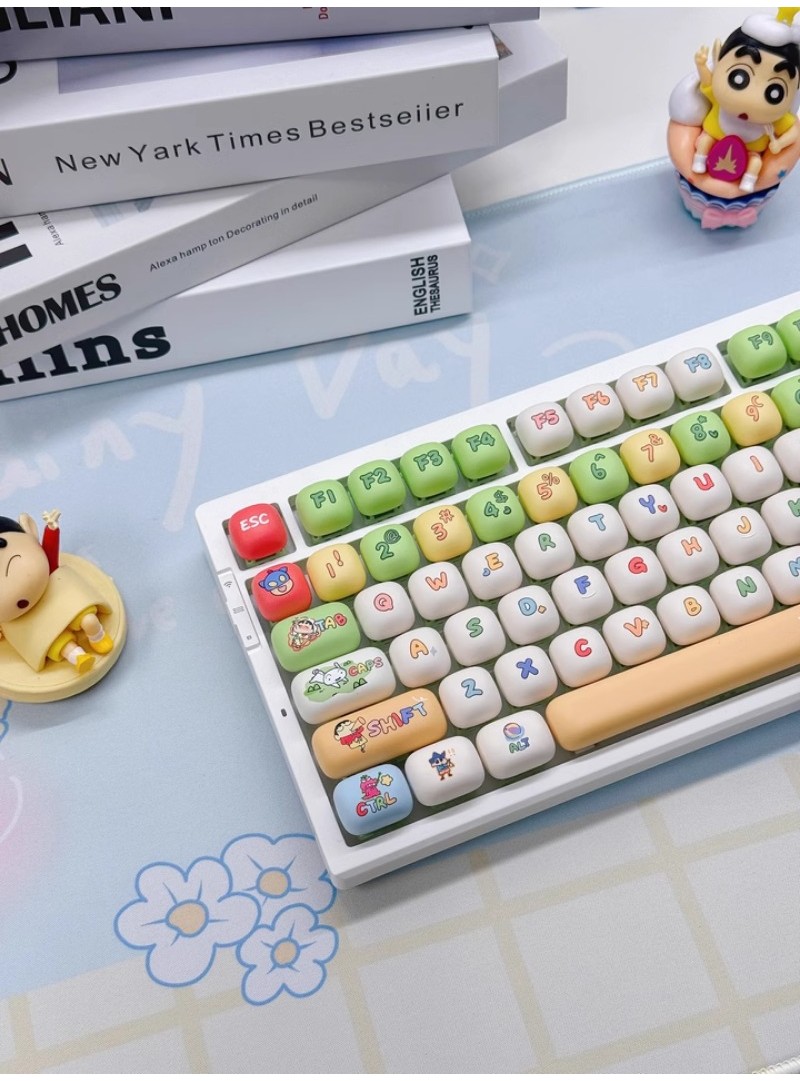 Crayon Shin-chan Keycap MOG Profile 140 Keys PBT Five-sided Dye ...