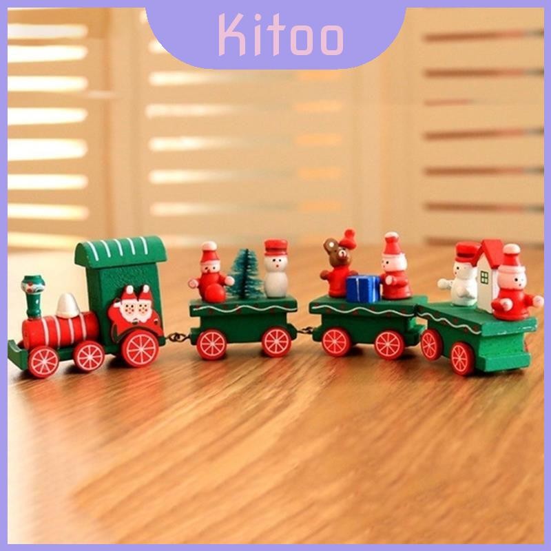 Festive Christmas Wooden Train Decorations Perfect For Holiday Gift ...