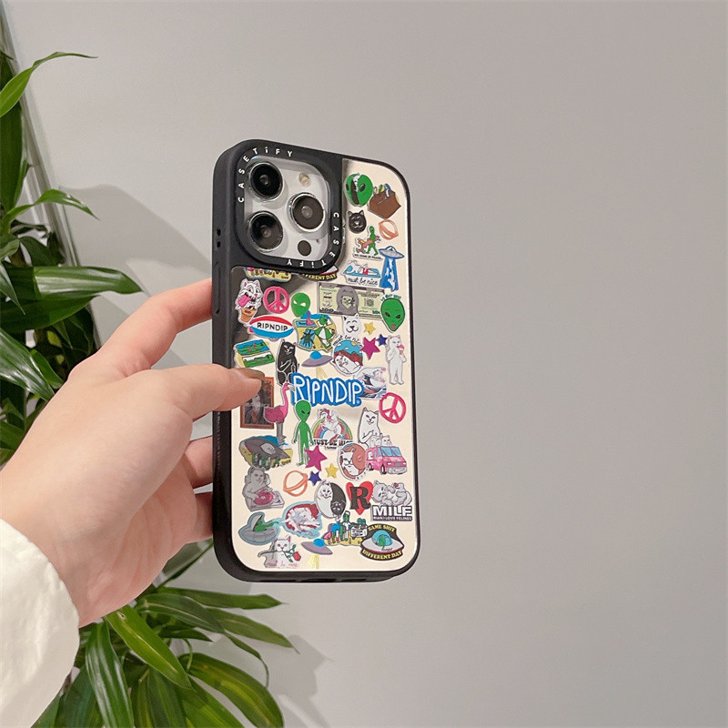CaseTifg Naughty Ripndip Cat Mirror Phone Case With Box For iPhone 16 ...