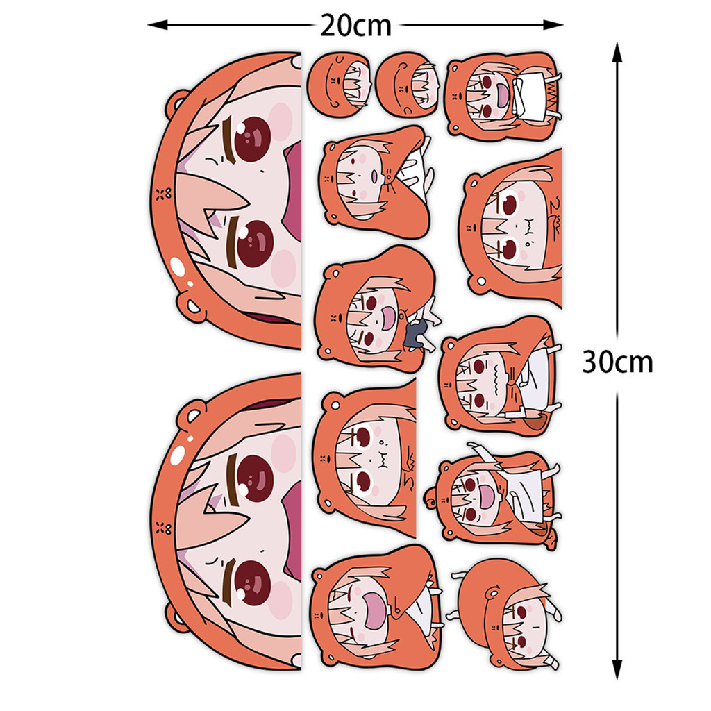 JDM Cute Anime Stickers Car Styling Rear Windshield Window Body Laptop ...