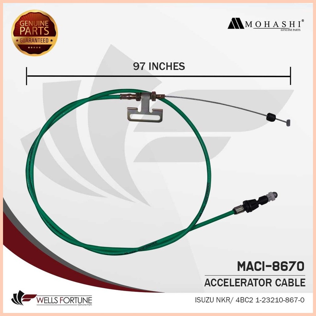 ♟ ⊕ ISUZU NKR 4BC2 ACCELERATOR CABLE WITH PLASTIC MOHASHI (1PC ...