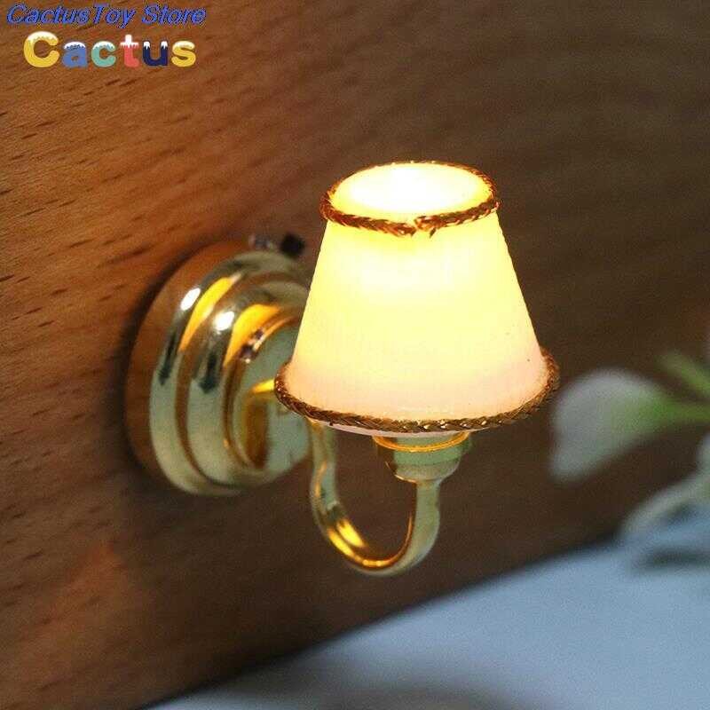 LY 1/12 Scale Dollhouse Light Chandelier Miniature LED Wall Sconce Lamp ...