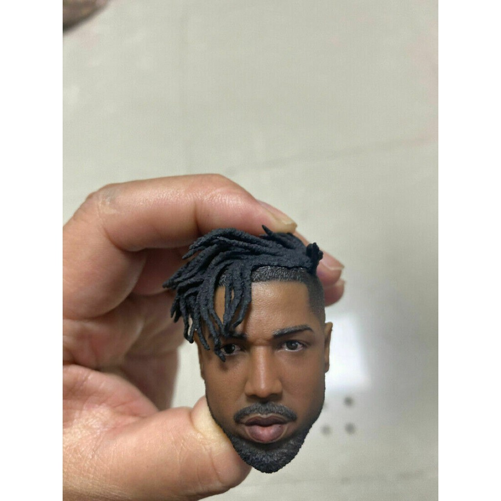 in stock 1/6 Scale Male Soldier Black Panther Head Sculpt Fit 12 ...