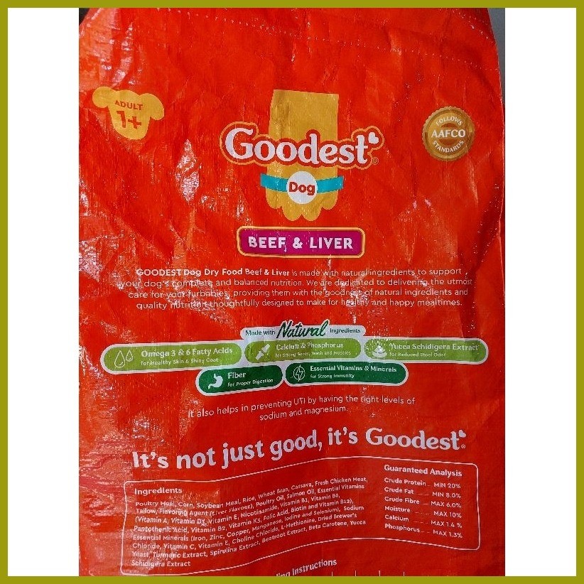 ∣ ♀ 500g / 1kg REPACKED Goodest Dog Dry Food (Low Sodium, High Protein ...