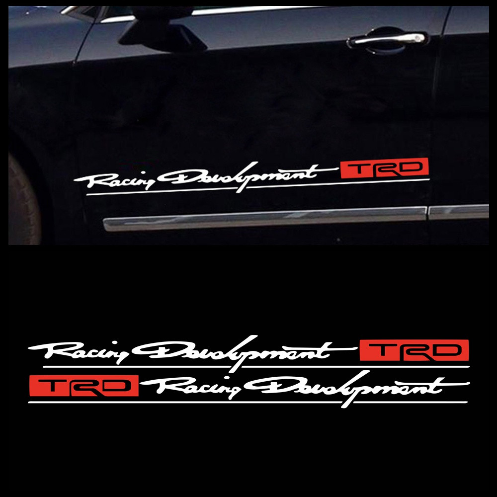 2pcs TRD Toyota Racing Development Sticker Decal for Car Body Bumper ...