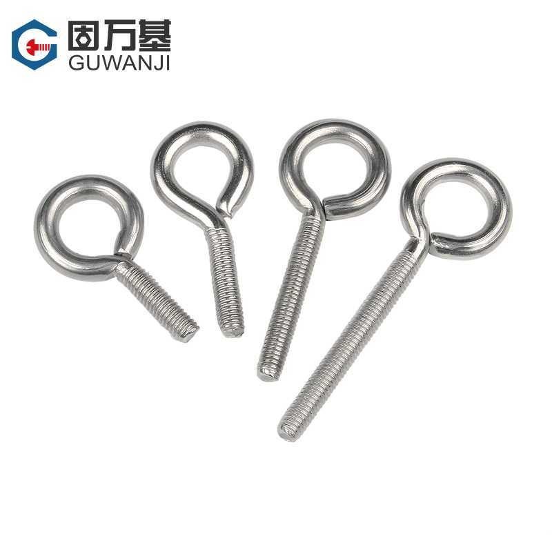 steel 304 stainless sheep eye screw with loop hook, circular ring bolt ...