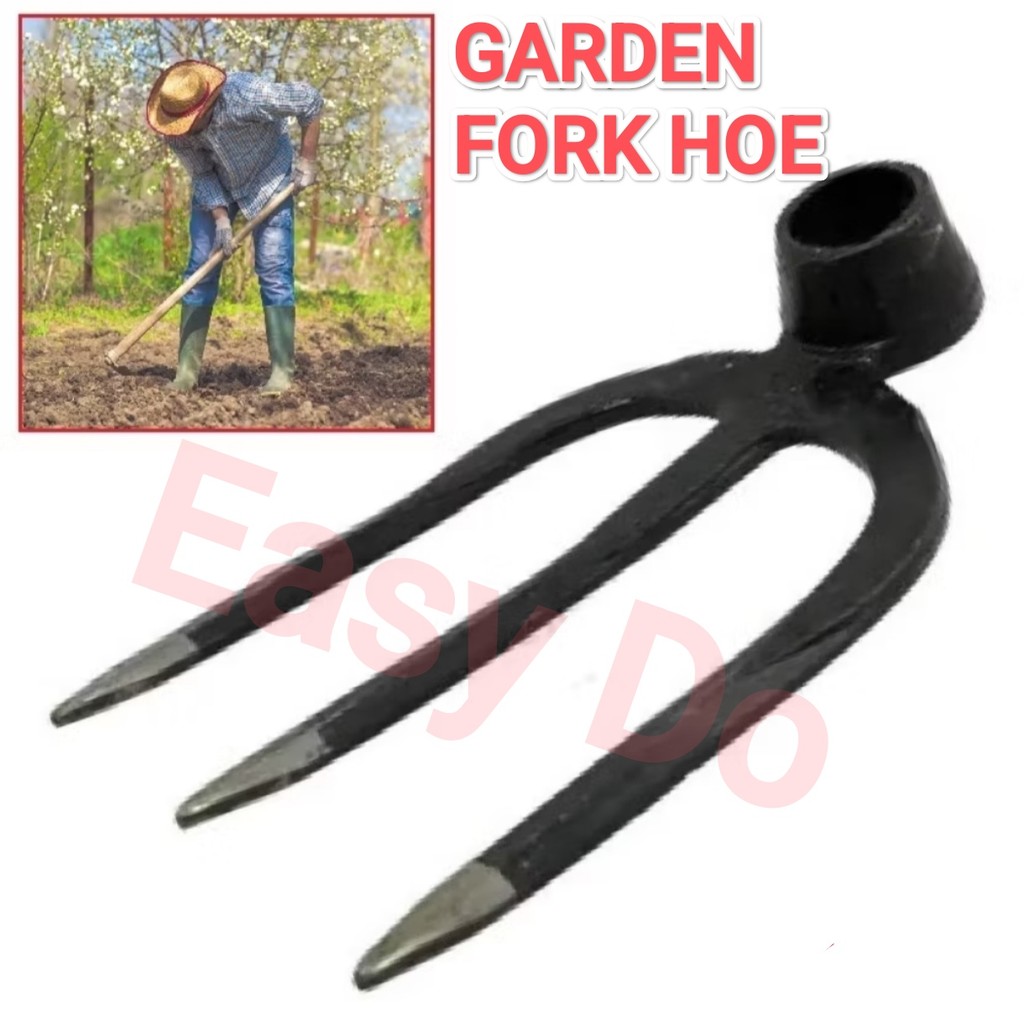 MATA Three-Eye Hoe Fork Four-Eye Hoe Fork/ Three-Prong Soil Claw Iron ...