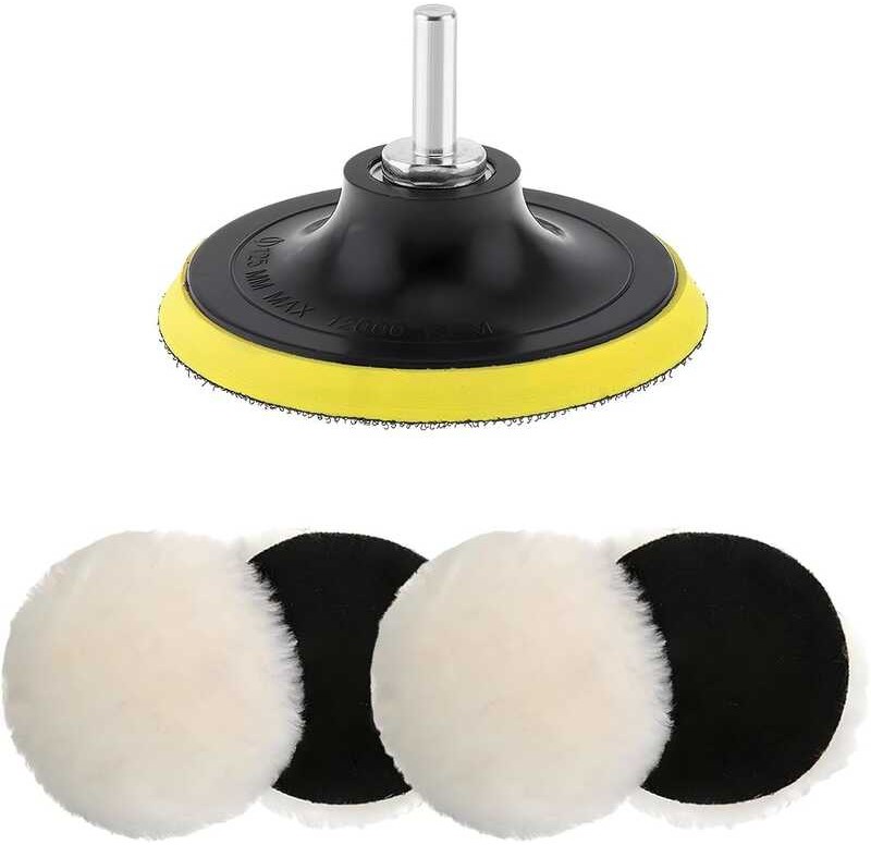 iner 4 PCS Wool Pad, Polishing Buffing Wheel Buffer Attached with M14 ...