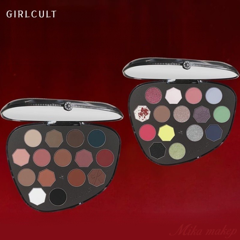 GIRLCULT 15 Color Eyeshadow Palette Inventor Eyeshadow Palette Non-Flying Pink Earthy Color ...