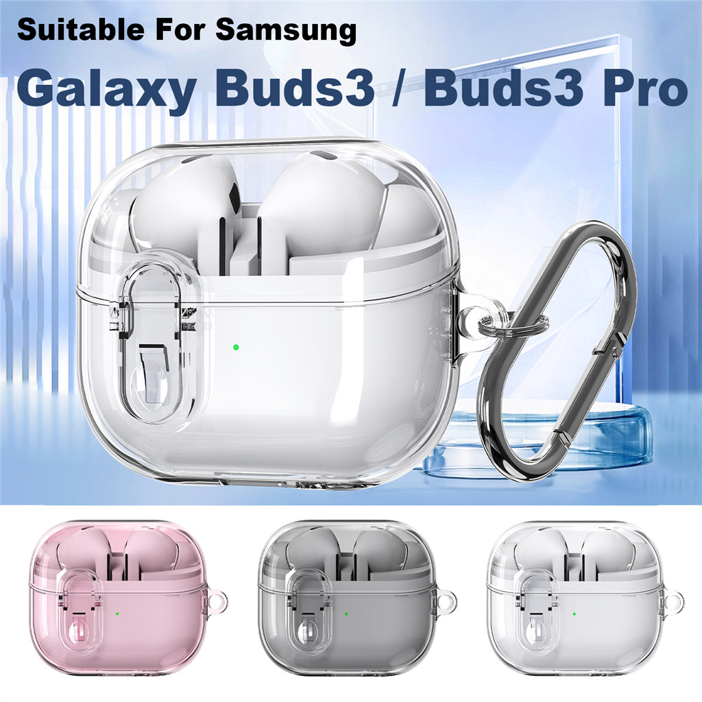 For Samsung Galaxy Buds 3 / Buds 3 Pro Transparent Earphone Case With ...