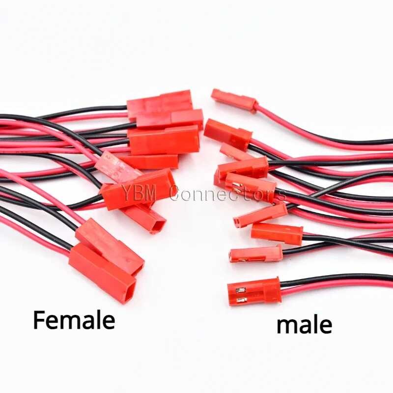 978 2 Pin Male & Female Cable Connector JST 2P Wire Plug Jack ...