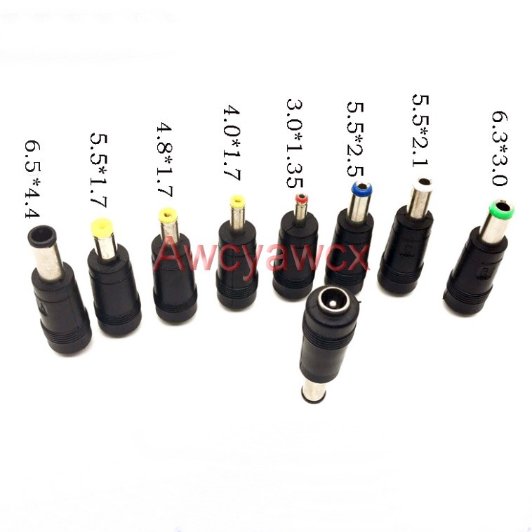 1lot = 8pcs DC Power Jack 5.5mm x 2.1mm Female plug To 6.5mm 6.3mm 4.8mm 4.4mm 4.0mm 3.5mm 2.5mm ...