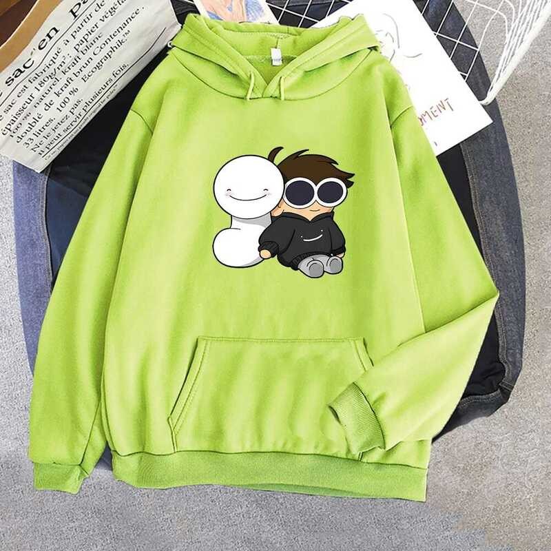 Dream Merch Hoodies Loose Fleece Hoodie Cartoon Dream Smp Vintage ...