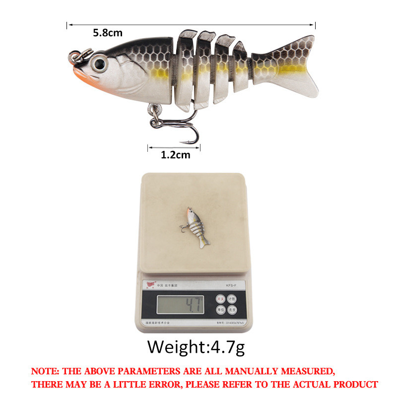 Multi section fishing lure Mini High Quality 6cm/5g sinking minnow lure ...