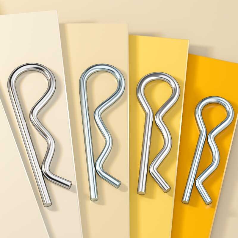 304 stainless steel/galvanized B-shaped pin R-shaped pin elastic closed ...