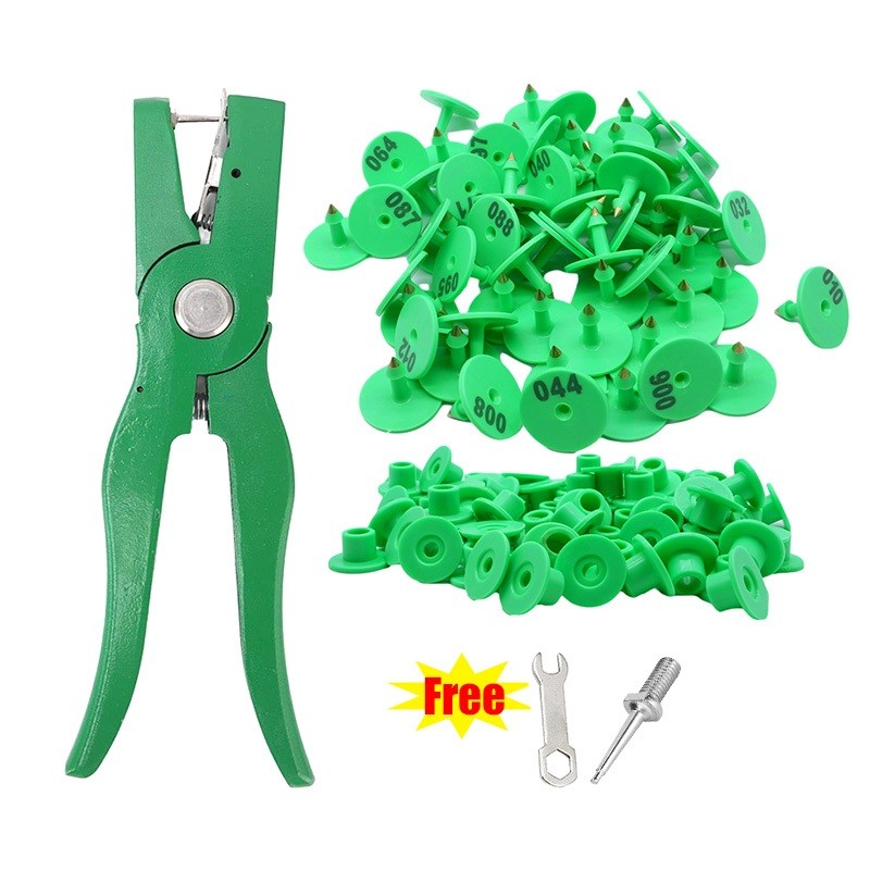 100Pcs Livestock Round Ear Tag for Pig Goat Sheep No.001-100 | Shopee ...