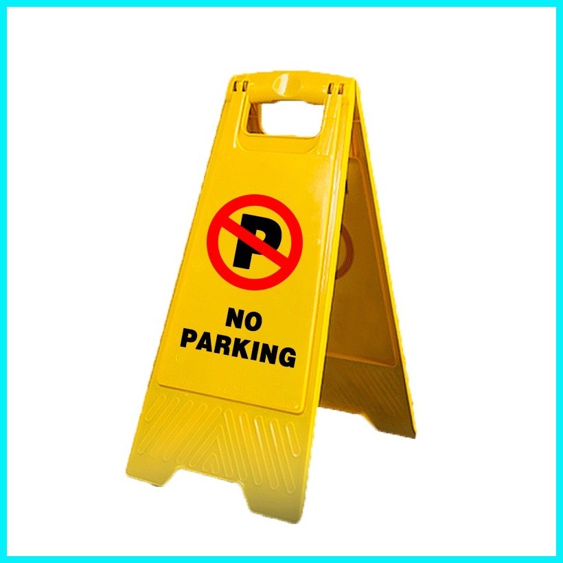 Heavy Duty Plastic Caution Wet Floor Stand Warning Board Sign Yellow ...