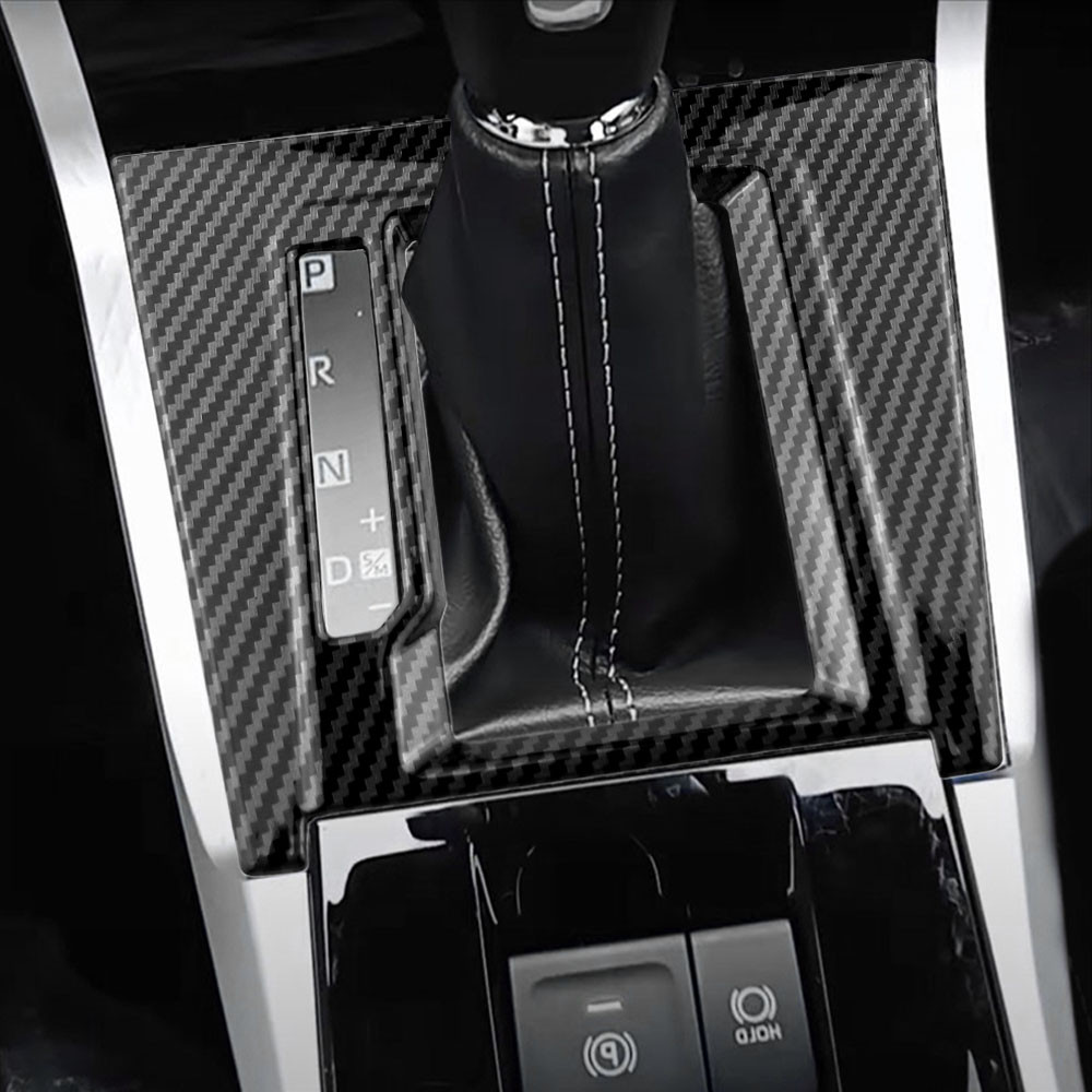 LHD Carbon Fiber Car Central Console Gear Shift Knob Panel Cover ...