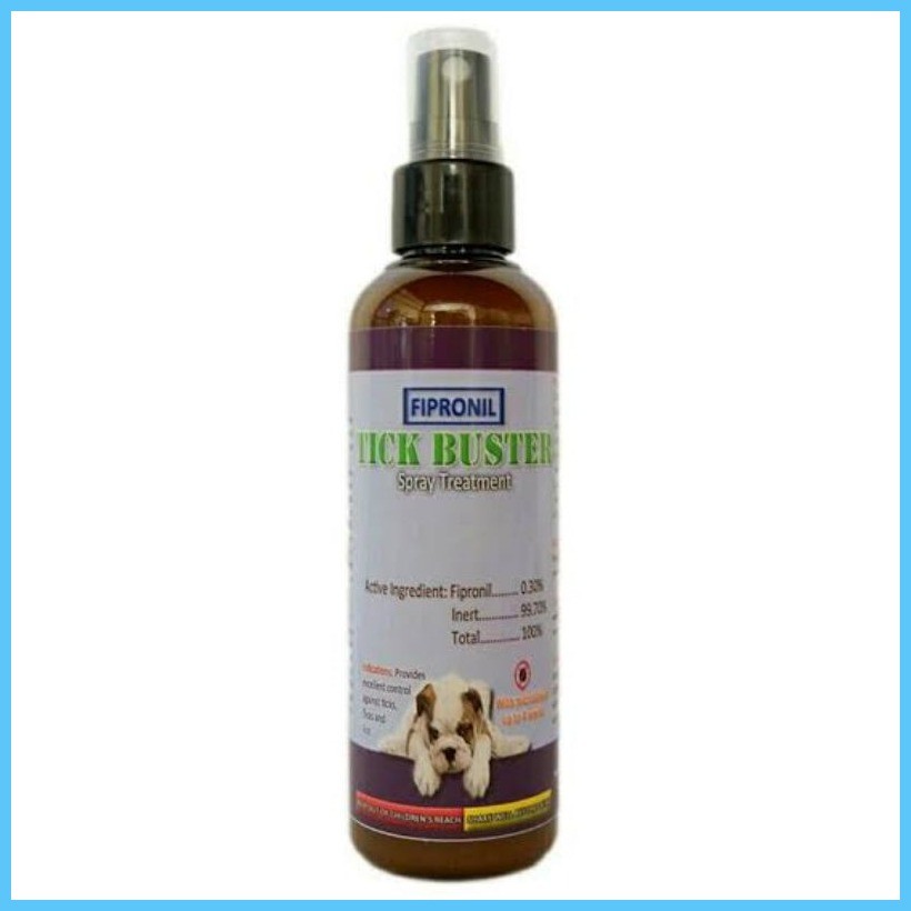 Fipronil Tick Buster Spray Treatment for Dogs and Cats 100mL Antifleas ...