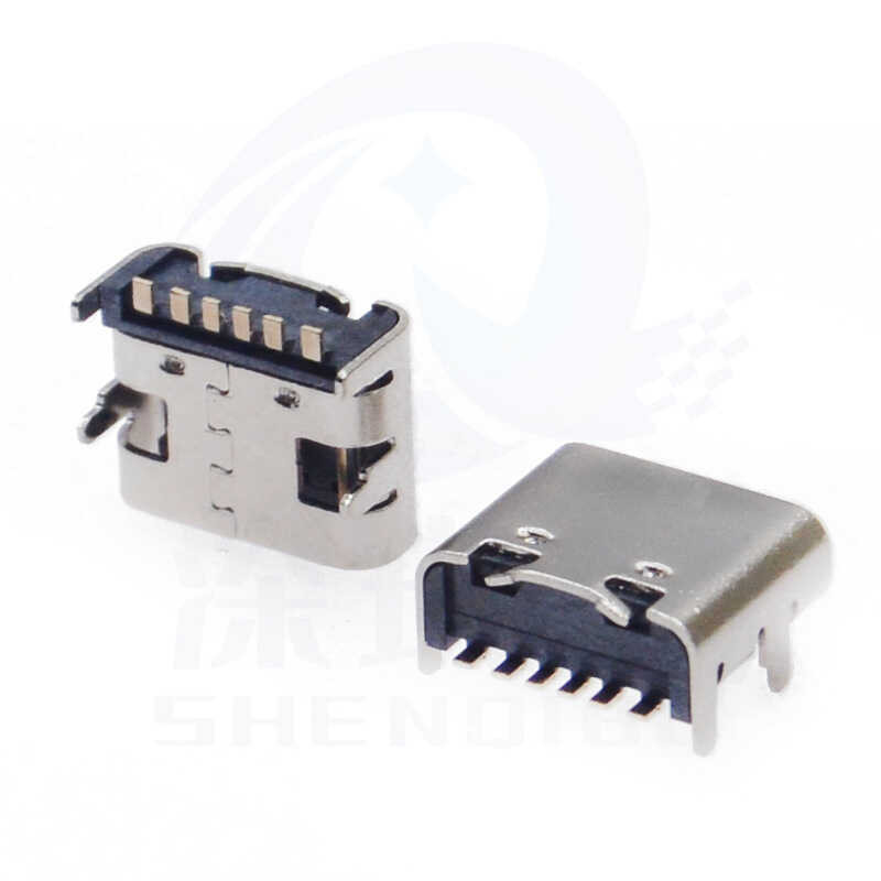 Type-C female socket four pin direct insertion patch socket USB-3.1 6P ...