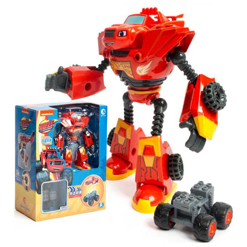 Blaze Monster Hines Anime Plastic/Alloy Deformed Robot Car Toy Action ...