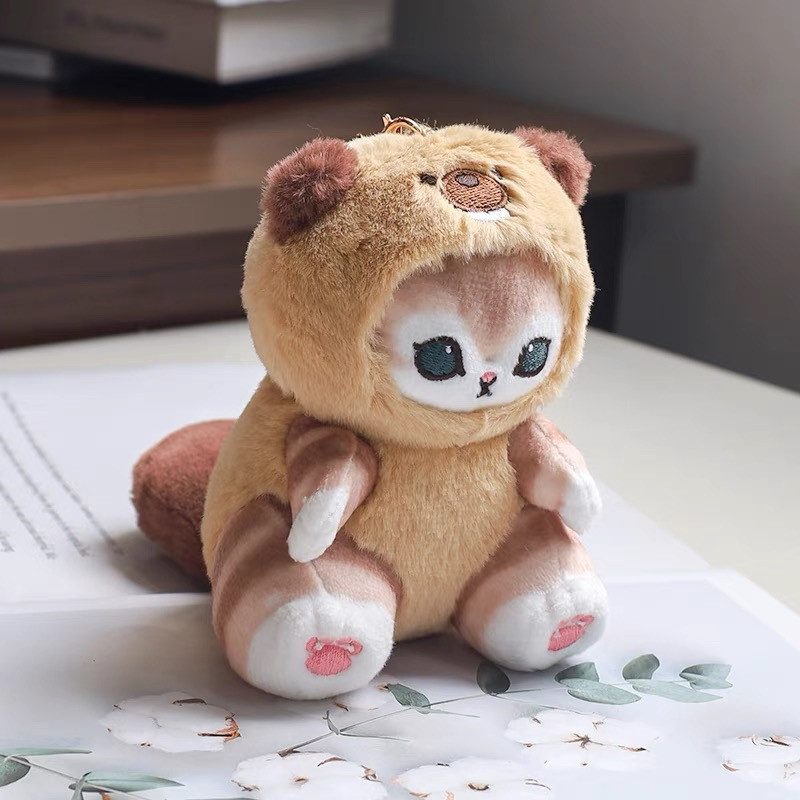 Mofusand Cat Fushandi Shark Cat Big Tail Raccoon Fox Plush Doll Pendant ...