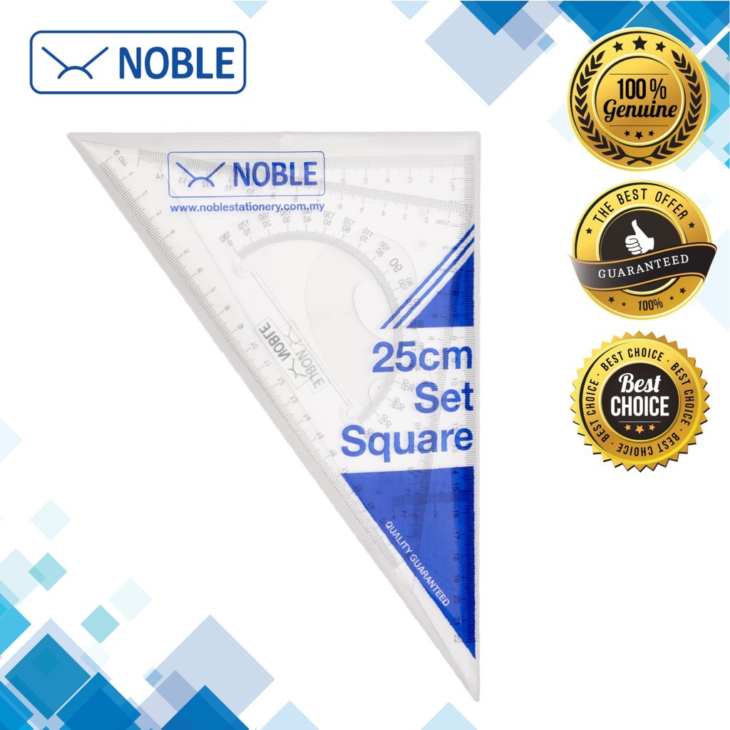 in stock NOBLE Triangle Set Square (25cm, 30/60 & 45/90 Degrees ...