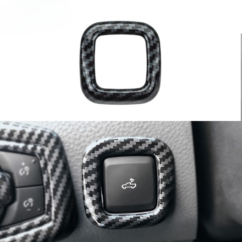 1pc ABS Carbon Fiber Color Rear Boot Light Switch Button Frame Cover ...