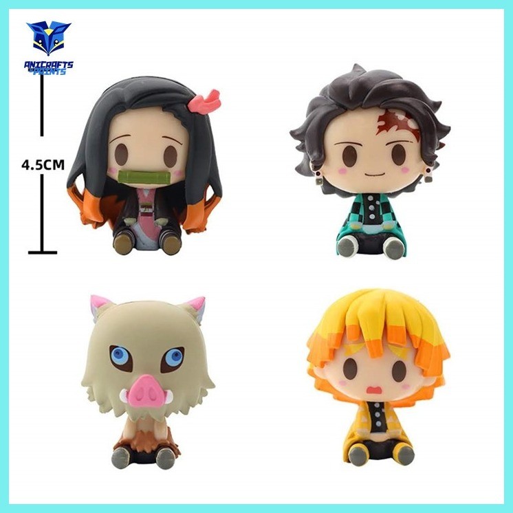 Demon Slayer Kimetsu No Yaiba Chibi Figures Anime Series Tanjiro ...