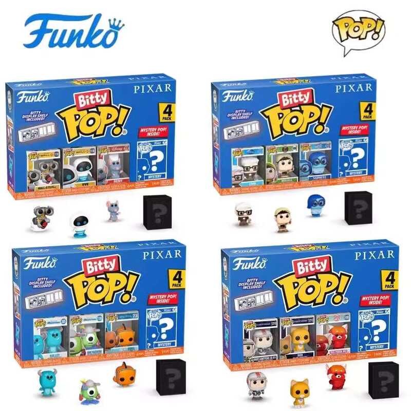 Funko Bitty Pixar Anime Mini Box 4 Pack Monsters Power Company Robot ...