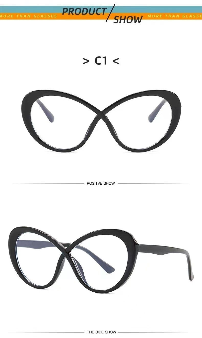 Infinity Oversized Frame Ladies Hyperopia Glasses Vintage Round ...