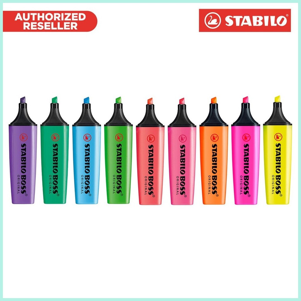 STABILO BOSS ORIGINAL Highlighter Pen and Text Marker In Set of 9 Pcs ...