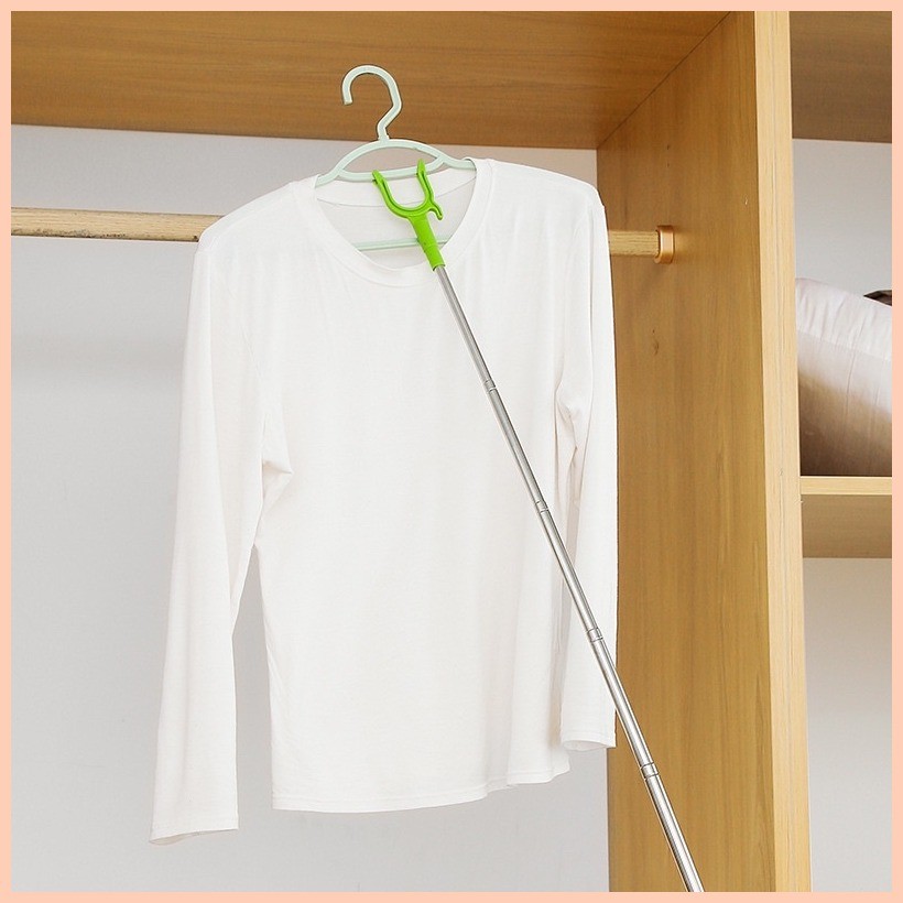 ☋ ๑ Clothes Pole Fork Scalable Closet Stick Hook Picker Panungkit ...