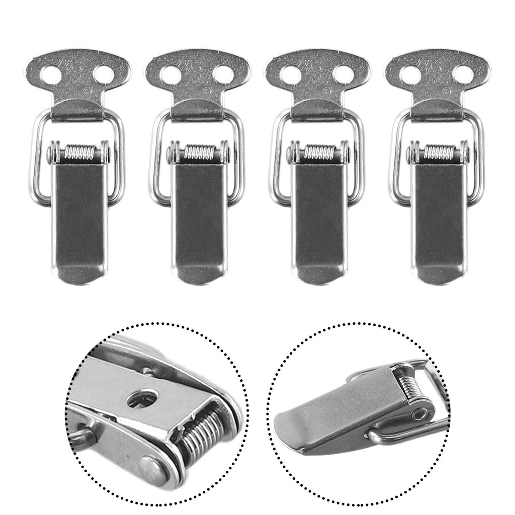 Joylife-4PCS Stainless Steel Spring Loaded Clamp Clip Case Box Latch ...
