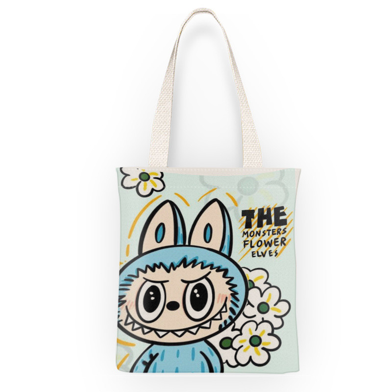 Ready Stock Free Shipping New labubu labubu Student Tote Bag Shoulder ...