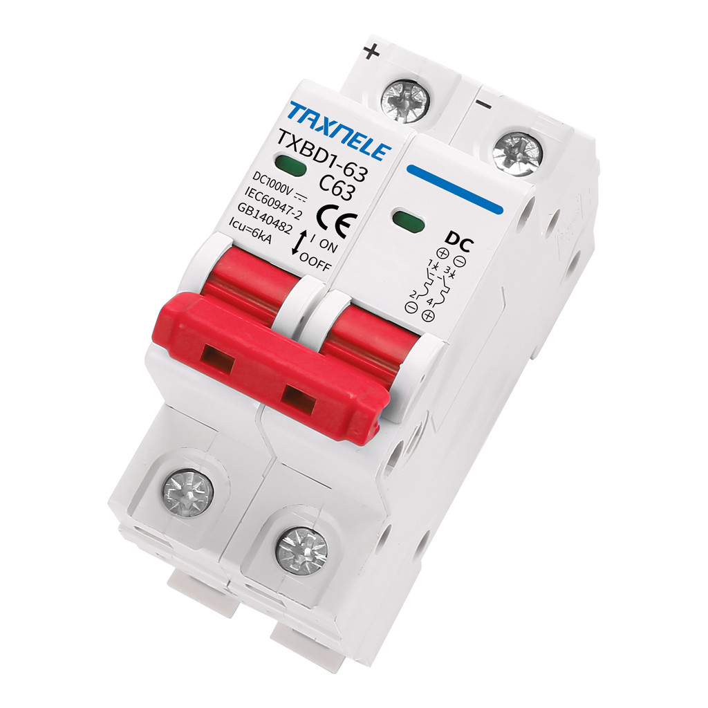 2P DC 1000V 1P DC 500V Solar Mini Circuit Breaker Switch 32A 63A DC MCB for Photovoltaic PV ...