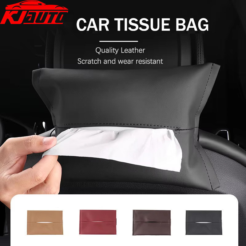 1/2pcs Nissan Navara Car Tissue Box Holder Nappa Leather Car Center ...